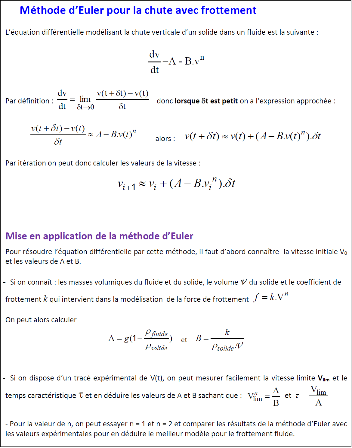 Mouvement (6) – Euler – Chantiers de Sciences