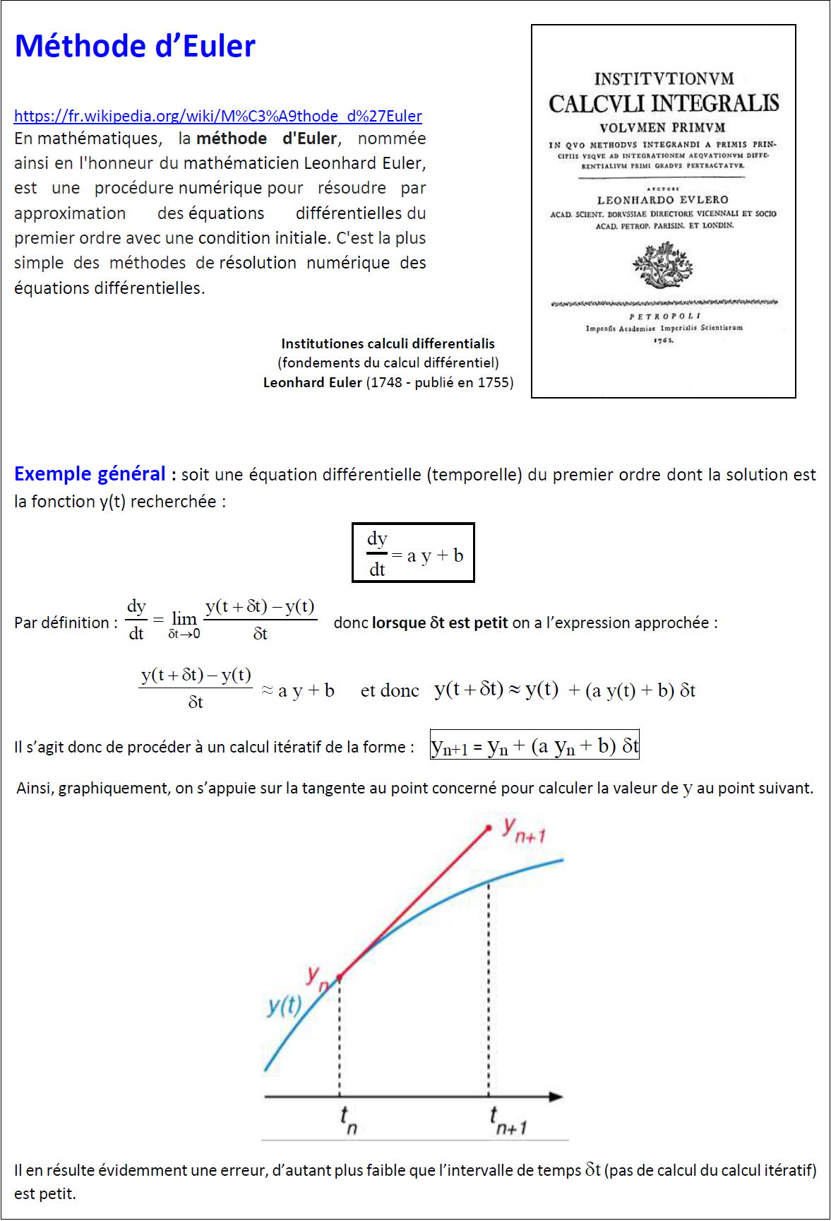 methode euler – Chantiers de Sciences