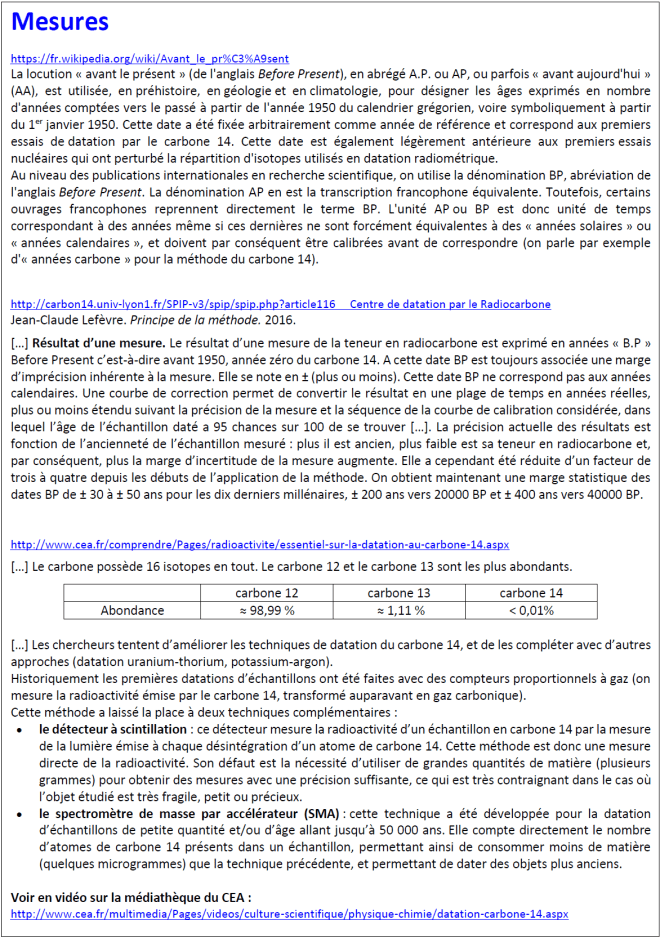 Radioactivité (2) – Datations – Chantiers de Sciences