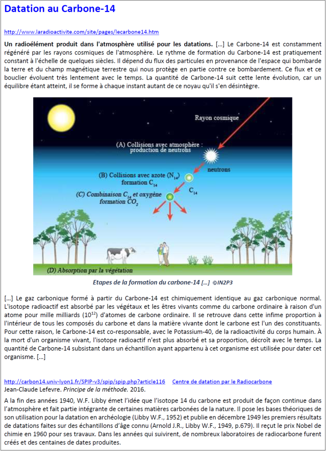 Radioactivité (2) – Datations – Chantiers de Sciences