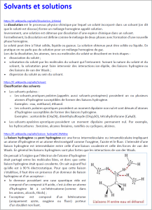 Solvants (1) – Dissolutions – Chantiers de Sciences