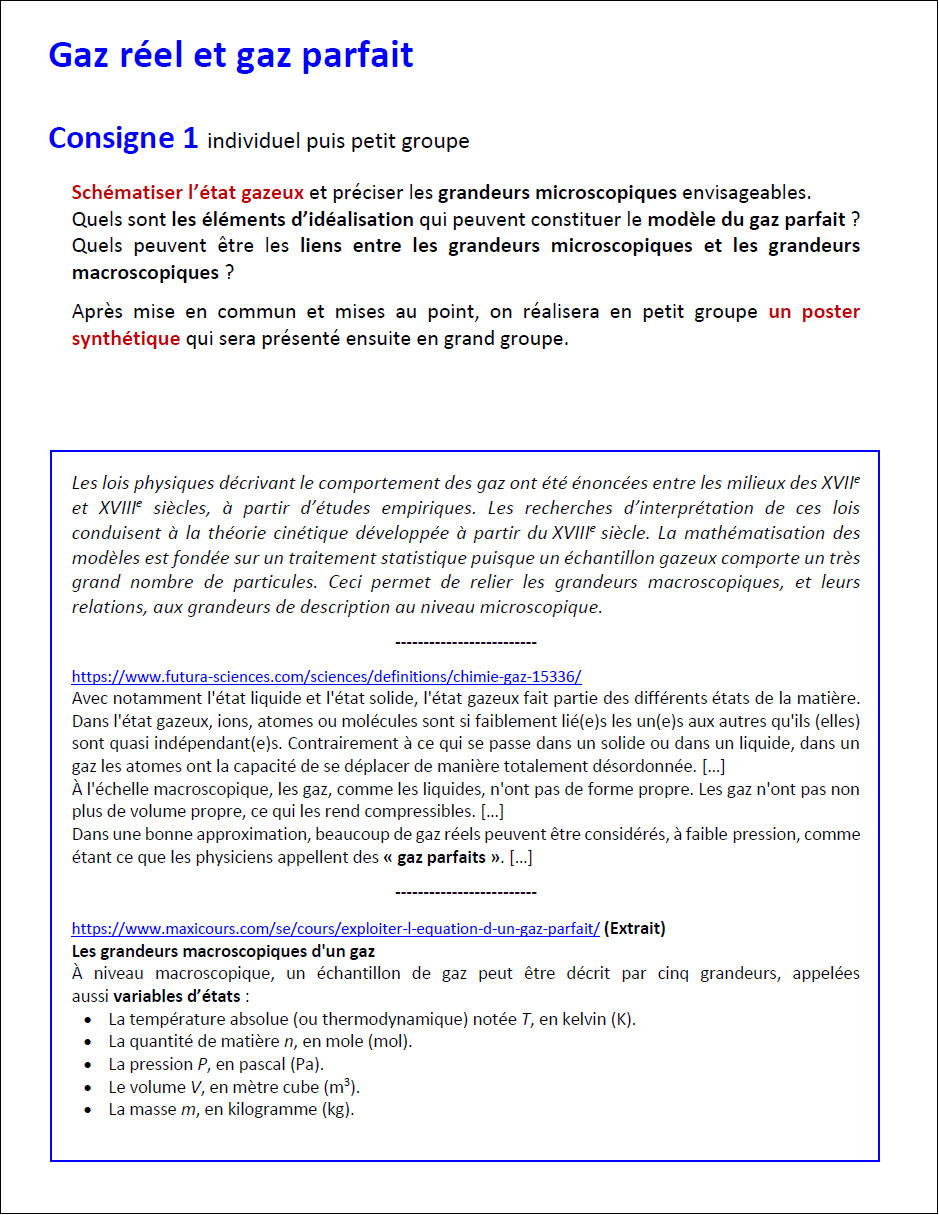 Gaz (2) – Chantiers de Sciences