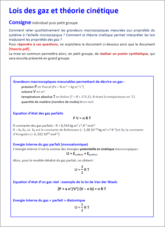 Gaz (2) – Chantiers de Sciences