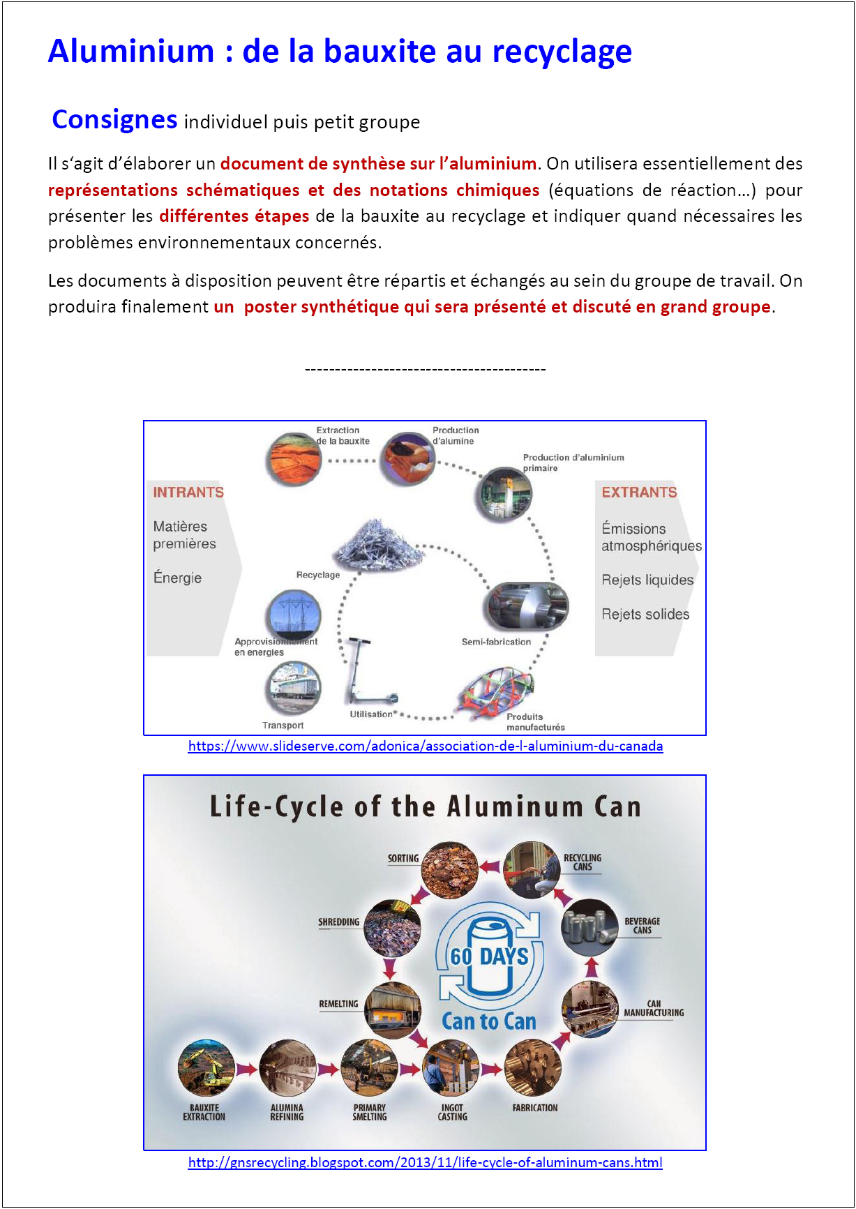 Aluminium – Chantiers de Sciences