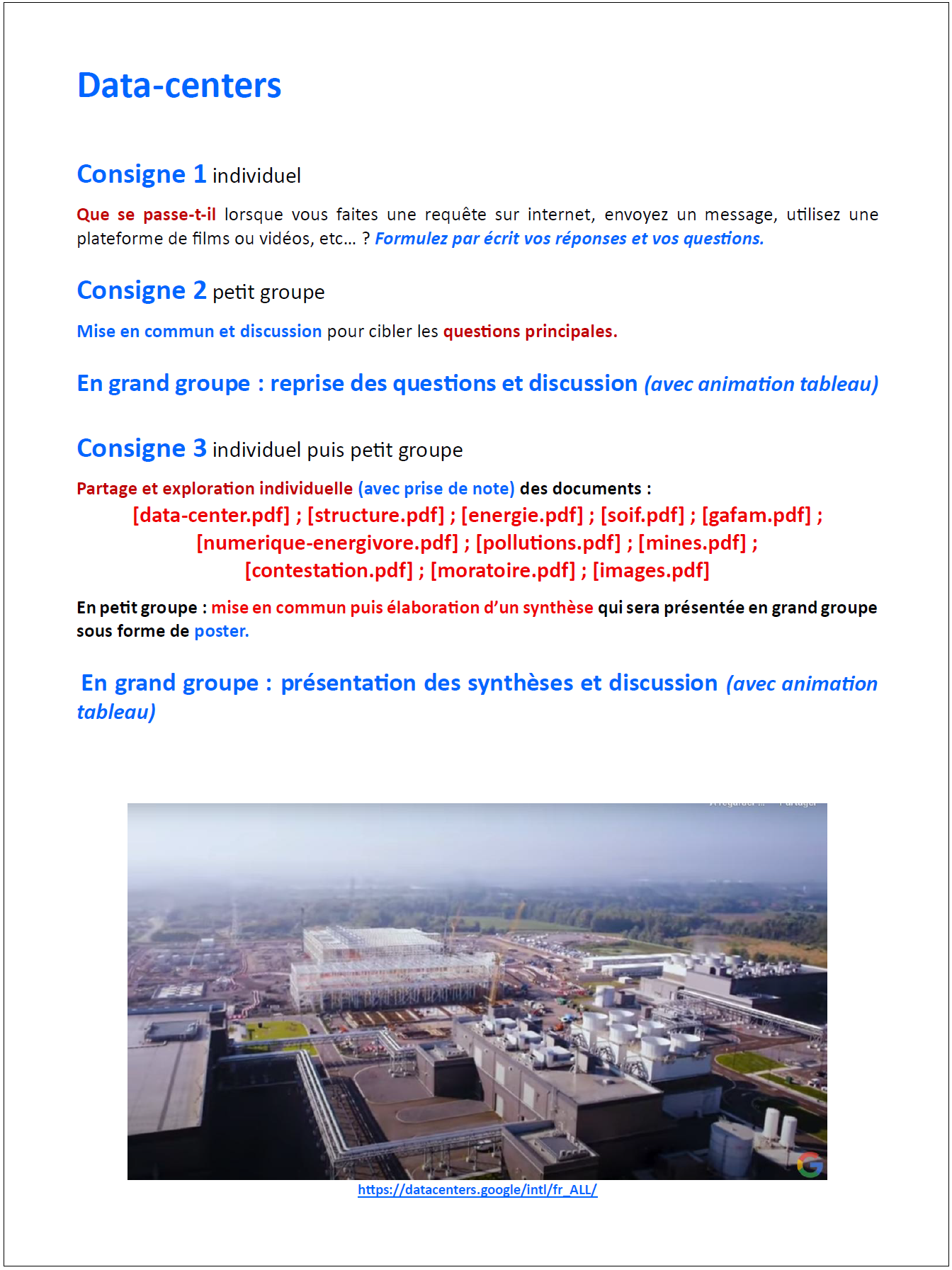 Data center – Chantiers de Sciences